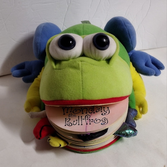 Dragonfly Designs, Inc | Toys | Monday The Bullfrog Book Stuffed Frog ...